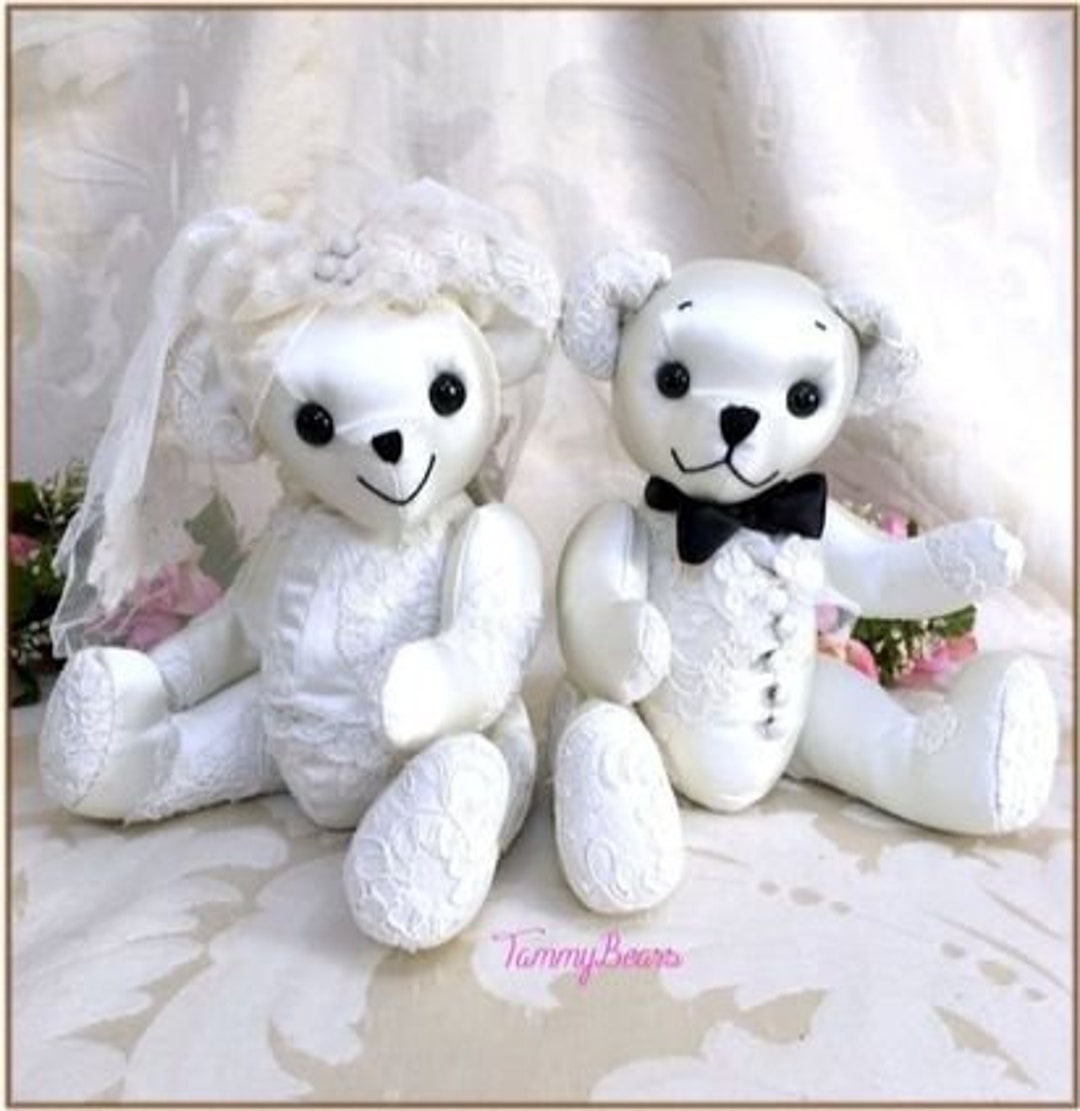Wedding Dress Bridal Teddy Bear "doll" Made From Your Wedding Dess ...