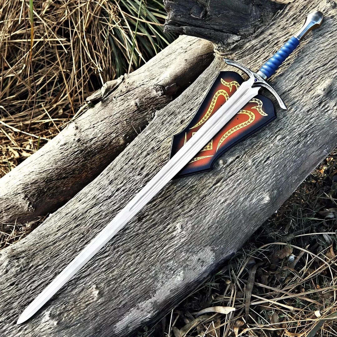 Fantasy Long Sword Gift – Custom Handmade Stainless Steel Foe-hammer ...