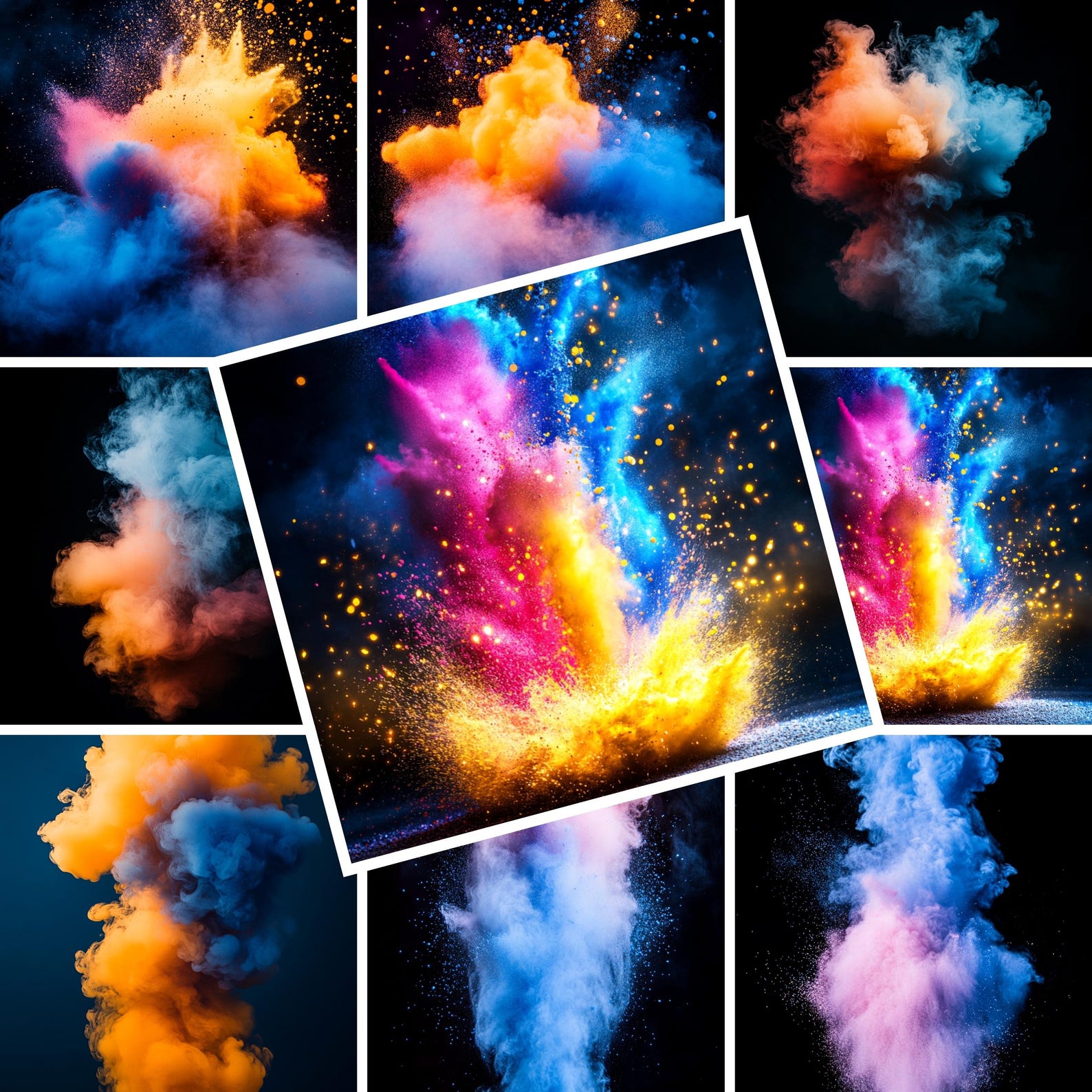 Color Smoke Digital Backdrops: Sports Photography (JPG, 300 DPI ...