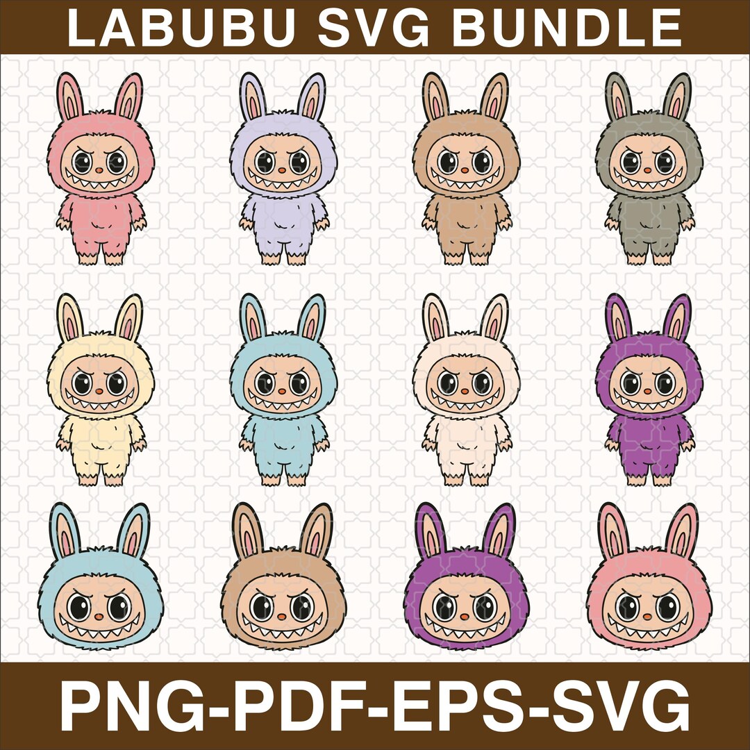 Cute Labubu Designs PNG, Labubu Figurine and Monster Clipart, Fantasy ...