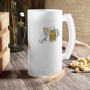 Cheers Frosted Glass Beer Mug, Frosted Beer Tankard for Parties, Unique ...