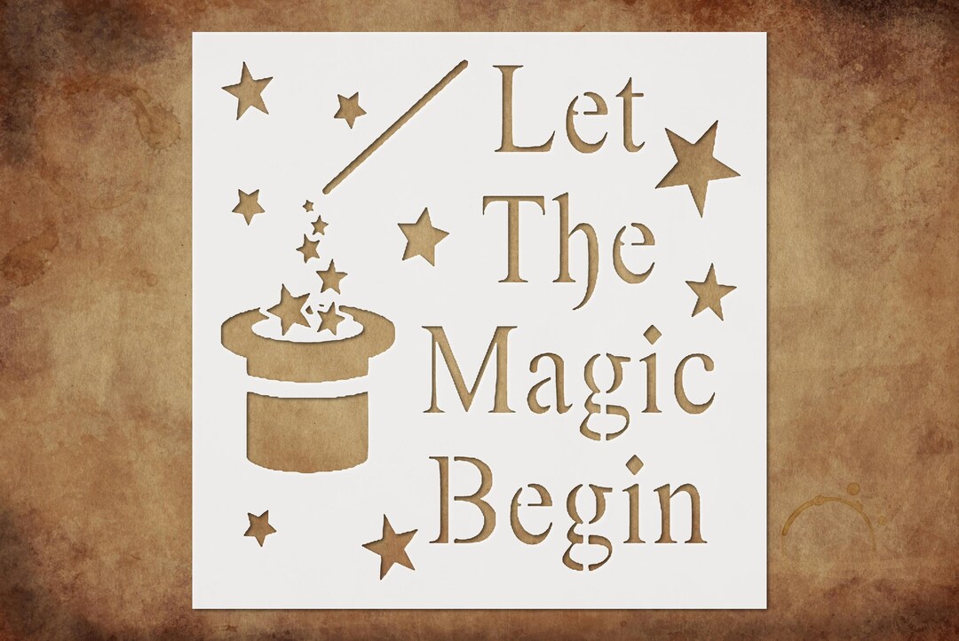 Reusable Plastic Magic Wand Stencil - Create Starry Designs - Etsy