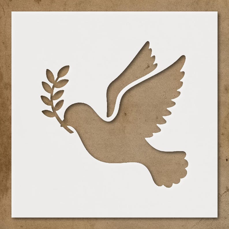 Dove Design Stencil for Elegant Home Décor Artistic Wall Art Unique ...
