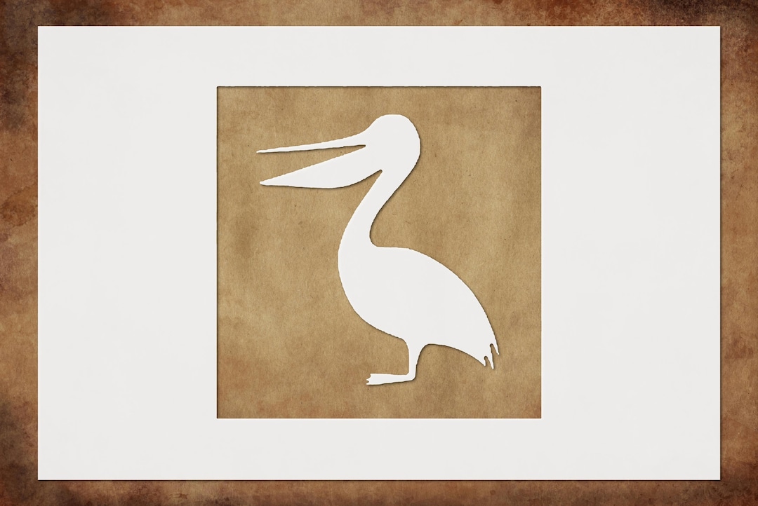Reusable Pelican Stencil 4-inch Coastal Bird Crafting Home Decor DIY ...