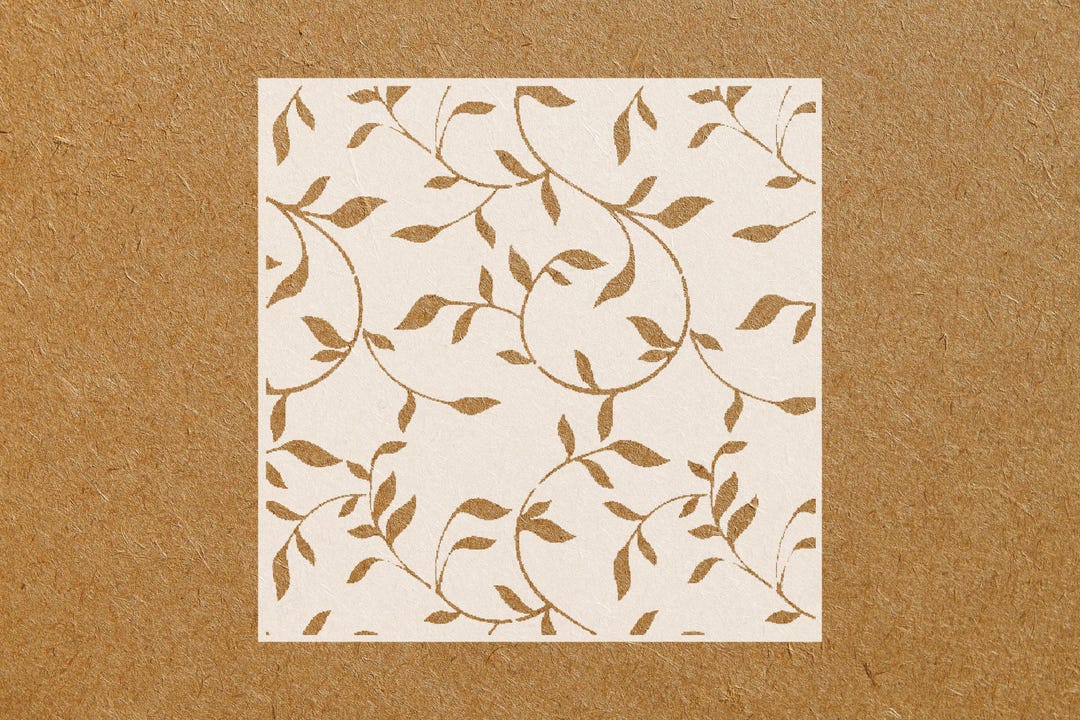 Vine Leaves Pattern Stencil Template for DIY Crafts, Elegant Wall ...