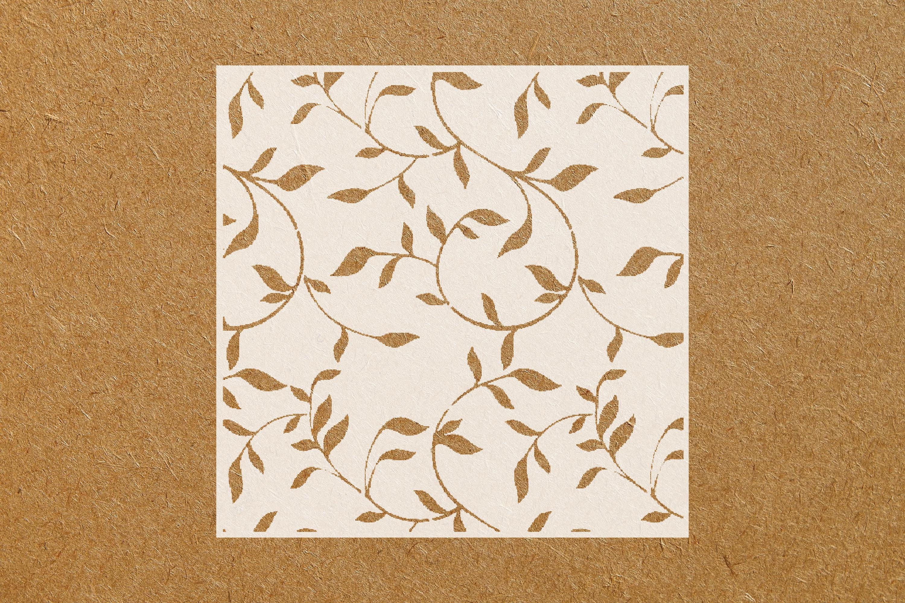 Vine Leaves Pattern Stencil Template for DIY Crafts, Elegant Wall ...