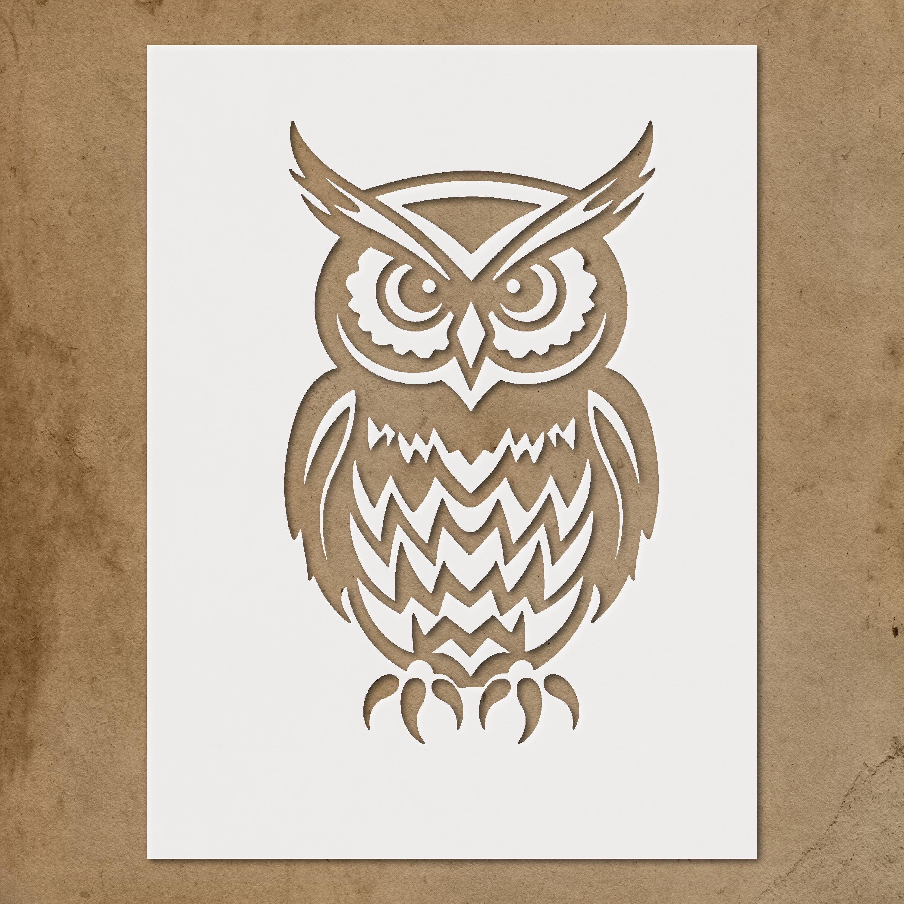 Owl Stencil Template Reusable | Decor, Pattern, Design | Perfect for ...