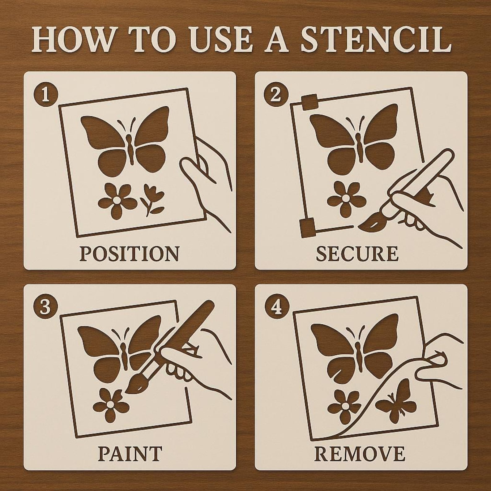 Classical Victorian Corner Stencil - Elegant Design, DIY Decor ...