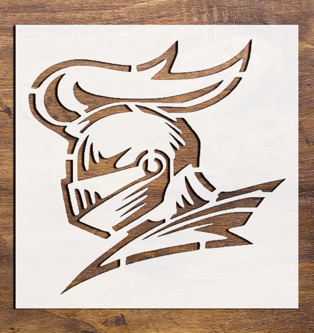 Custom Knight Helmet Stencil Craft Template - Reusable Durable Design ...