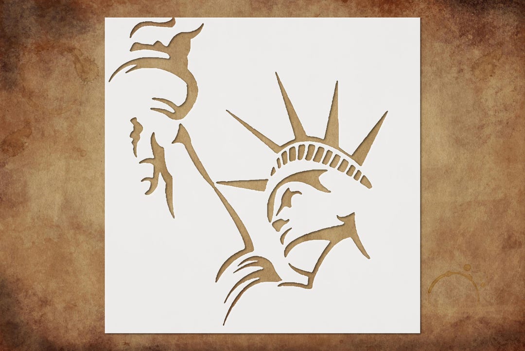 Statue of Liberty Stencil - USA Patriotic Design, DIY Crafts, Home ...