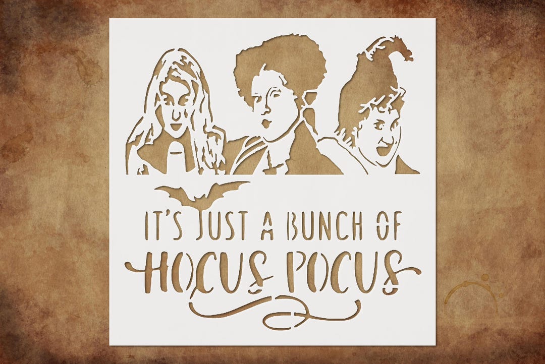 Stencil Hocus Pocus Bat, Plastic Reusable 8x8 - Etsy