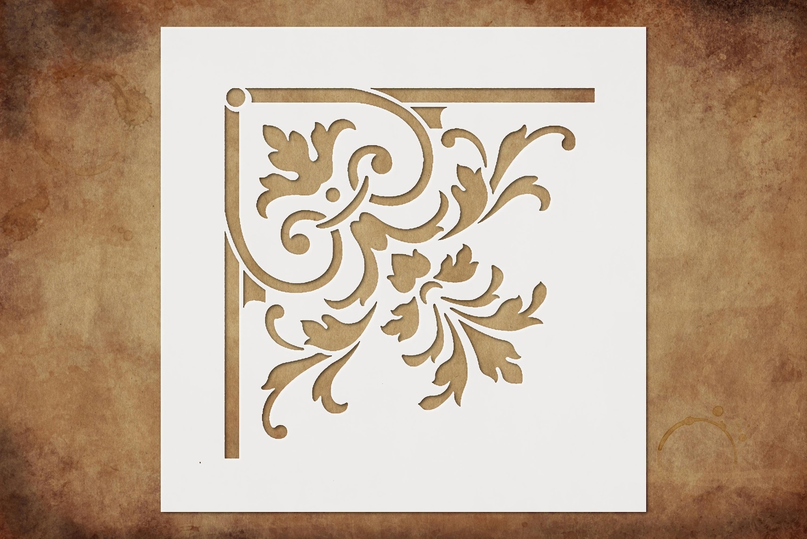 Classical Victorian Corner Stencil - Elegant Design, DIY Decor ...