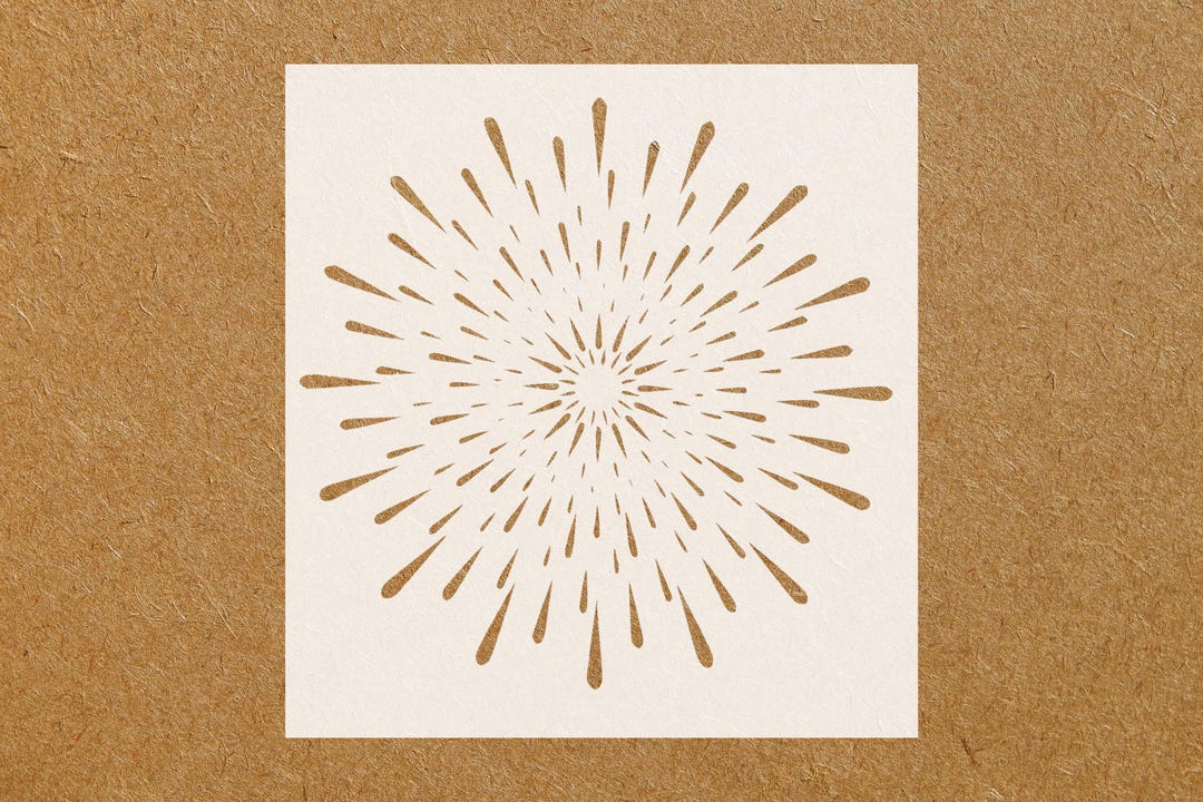 Sunburst Wall Stencil for Home Decor Furniture Painting Sign Making ...