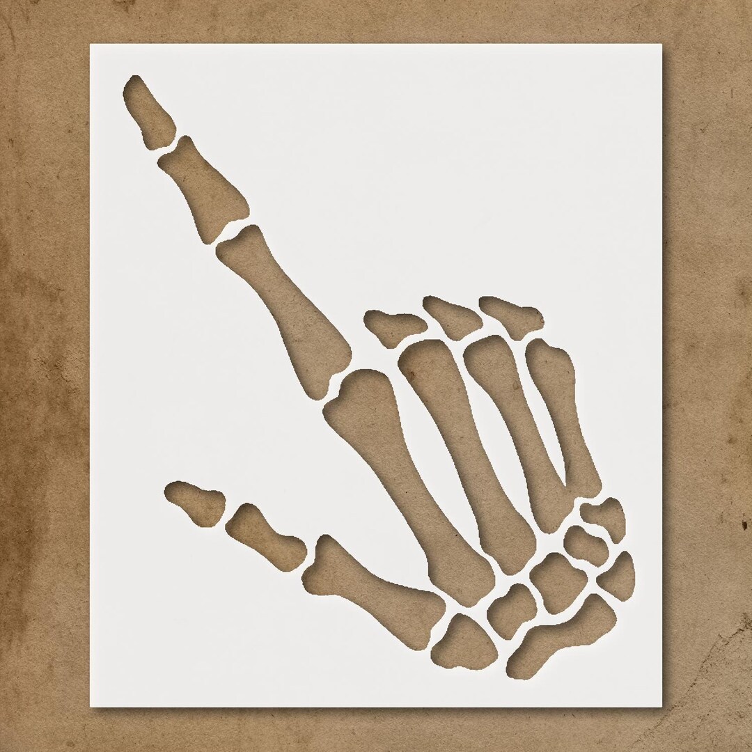 Skeletal Hand Stencil for Unique Art Decor - Etsy