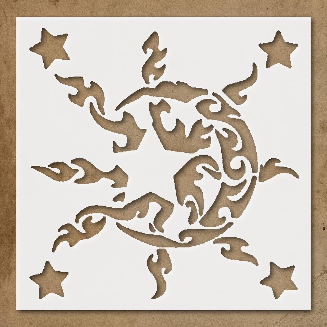 Central Star Stencil Design for Crafting Home Décor - Etsy