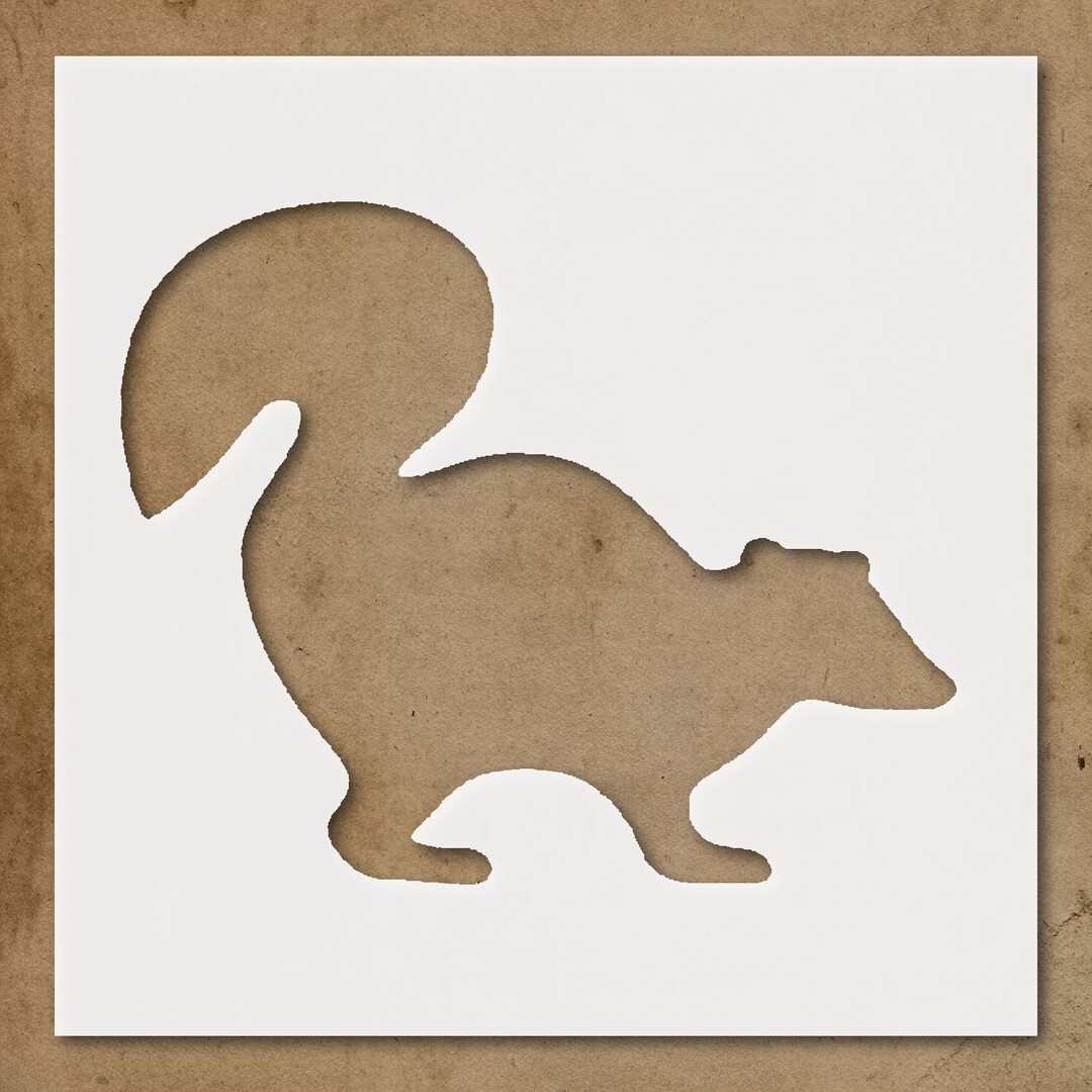 Stylized Squirrel Silhouette Stencil for Crafts Decor - Etsy