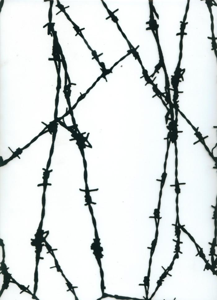 Intersecting Lines Stencil - Barbed Wire Pattern for Art and Craft ...