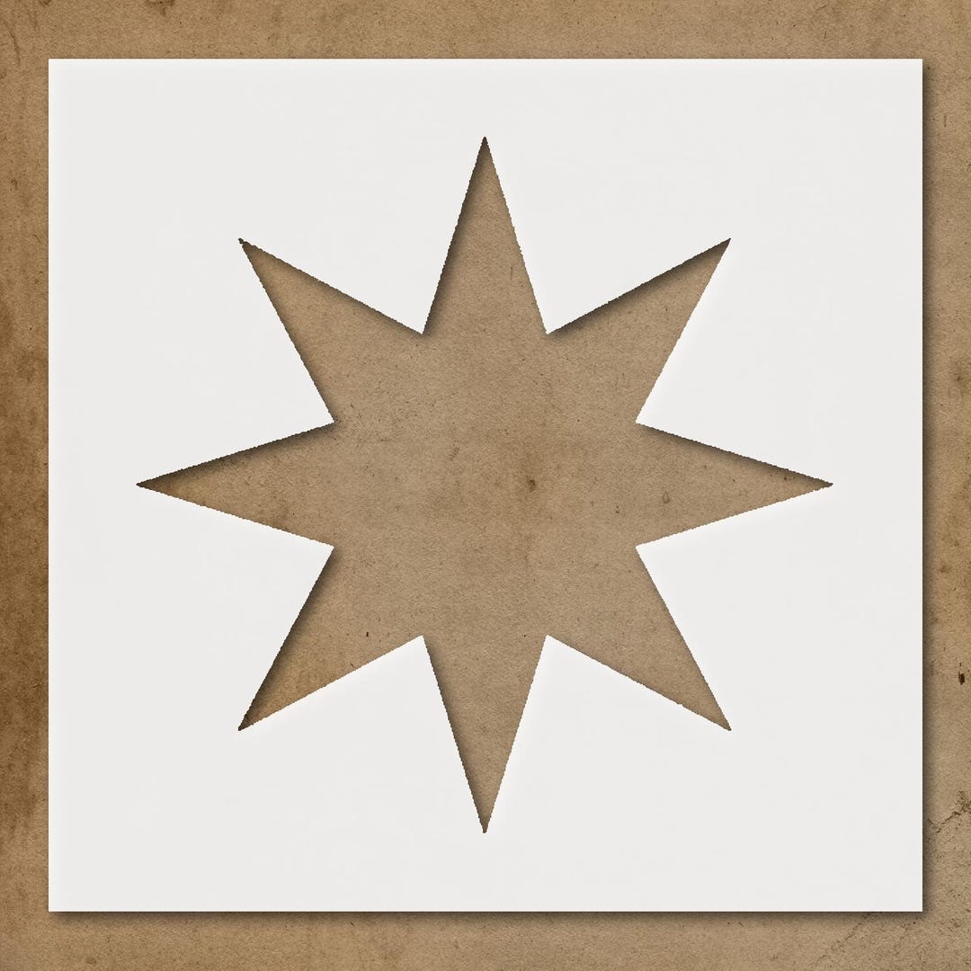 Star Stencil With 8 Sharp Points for Creative Crafting - Etsy