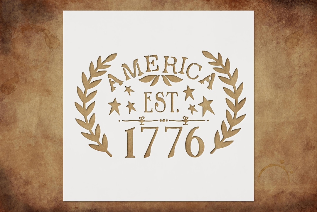 Reusable America Est 1776 Stencil Template - Perfect for Wall Art ...
