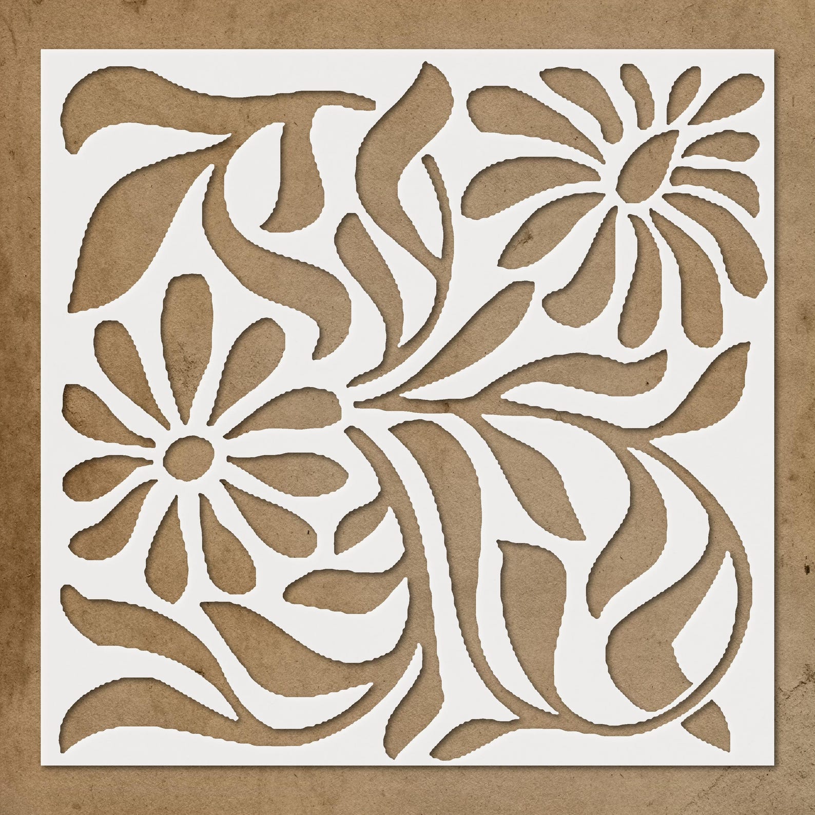 Floral Design Stencil Template Reusable Wall Art DIY Home Decor - Etsy