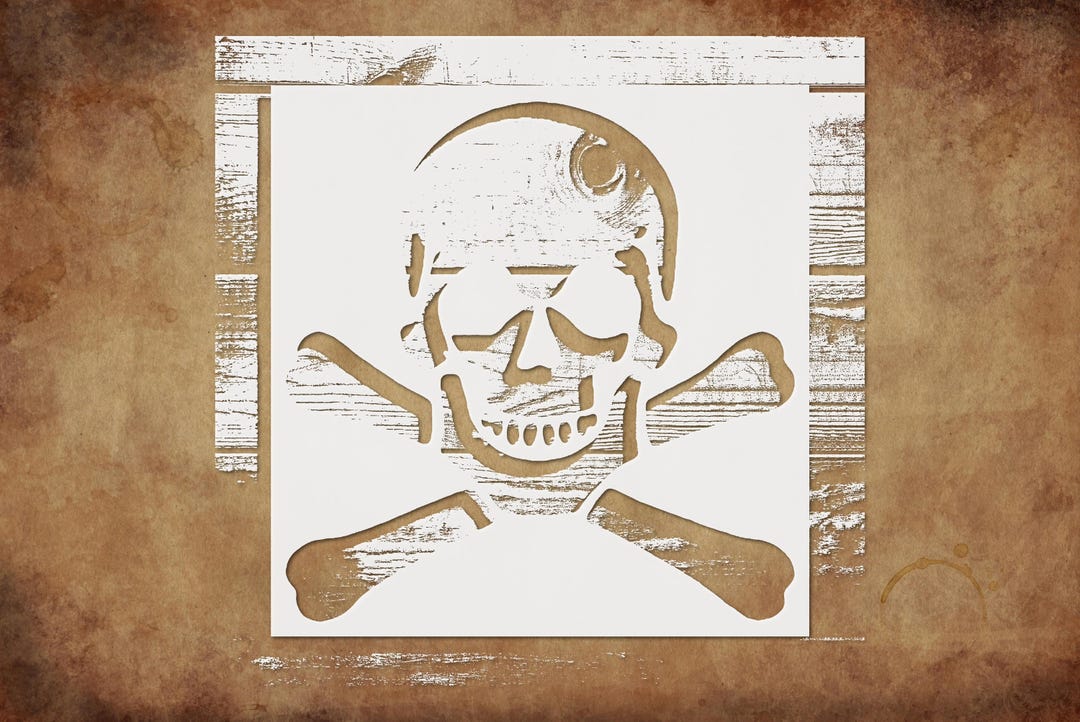 Skull and Crossbones Stencil Reusable Plastic 5 X 5 for Painting - Etsy