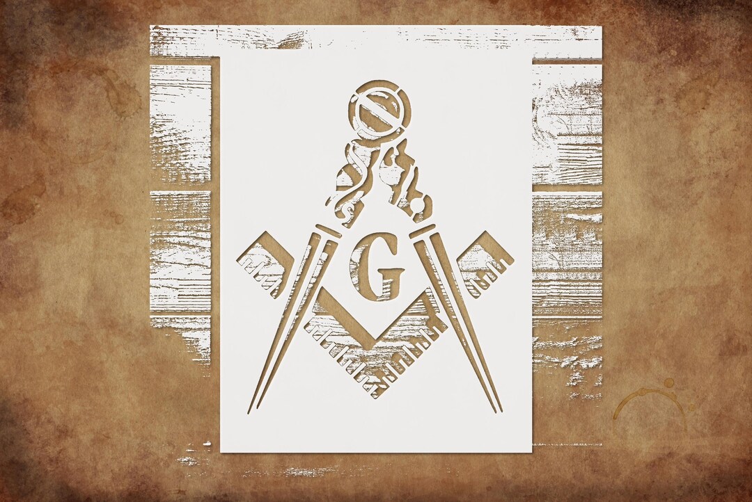 Masonic Symbol Stencil Template 11 X 8 Reusable for Freemasonry Art ...
