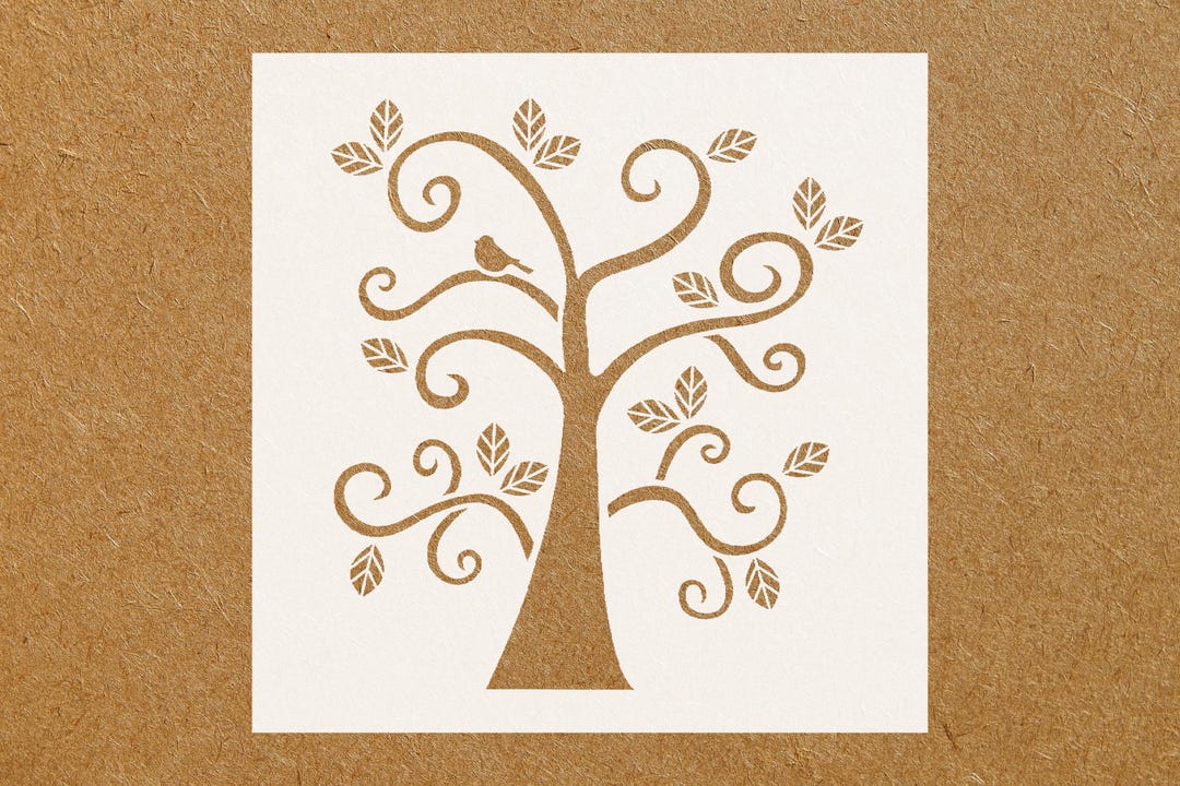 Tree Stencil for Painting - Reusable Art Template for Home Decor DIY ...