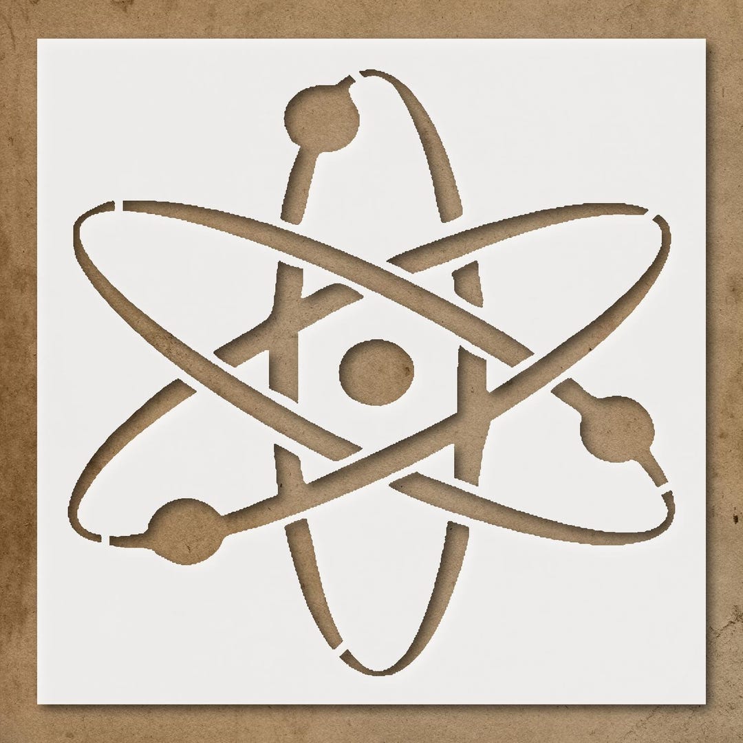 Atom Shapes Stencil Art Unique Wall Decor Science Gift Idea - Etsy