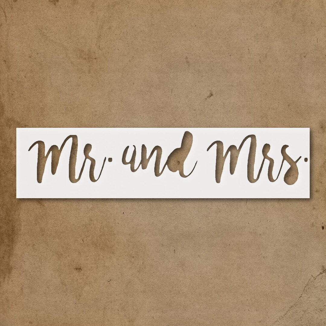 Mr Mrs Ele Stencil for Home Decor - Etsy