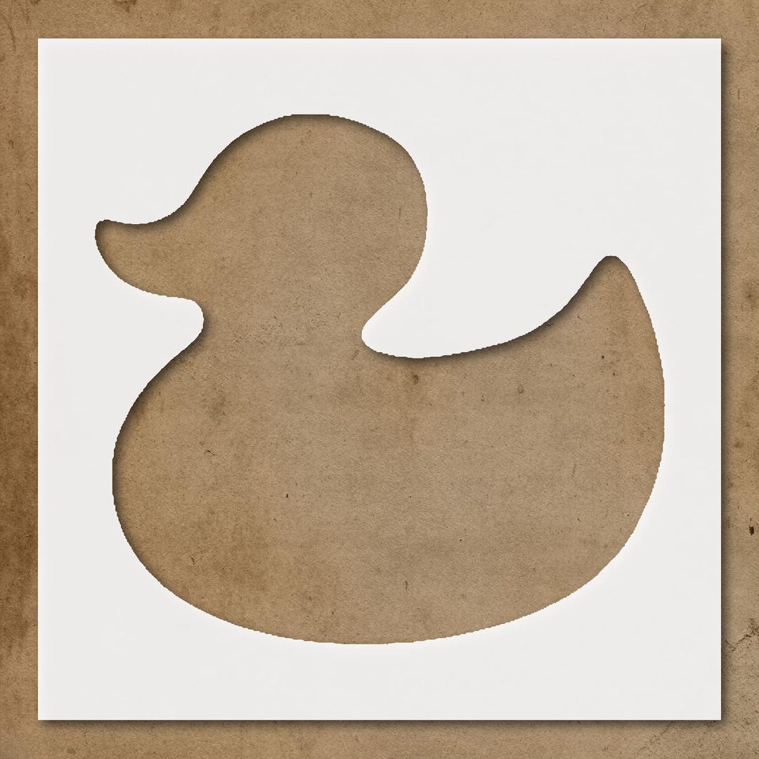Rubber Duck Silhouette Stencil Fun Kids Room Wall Art Unique Gift Idea ...