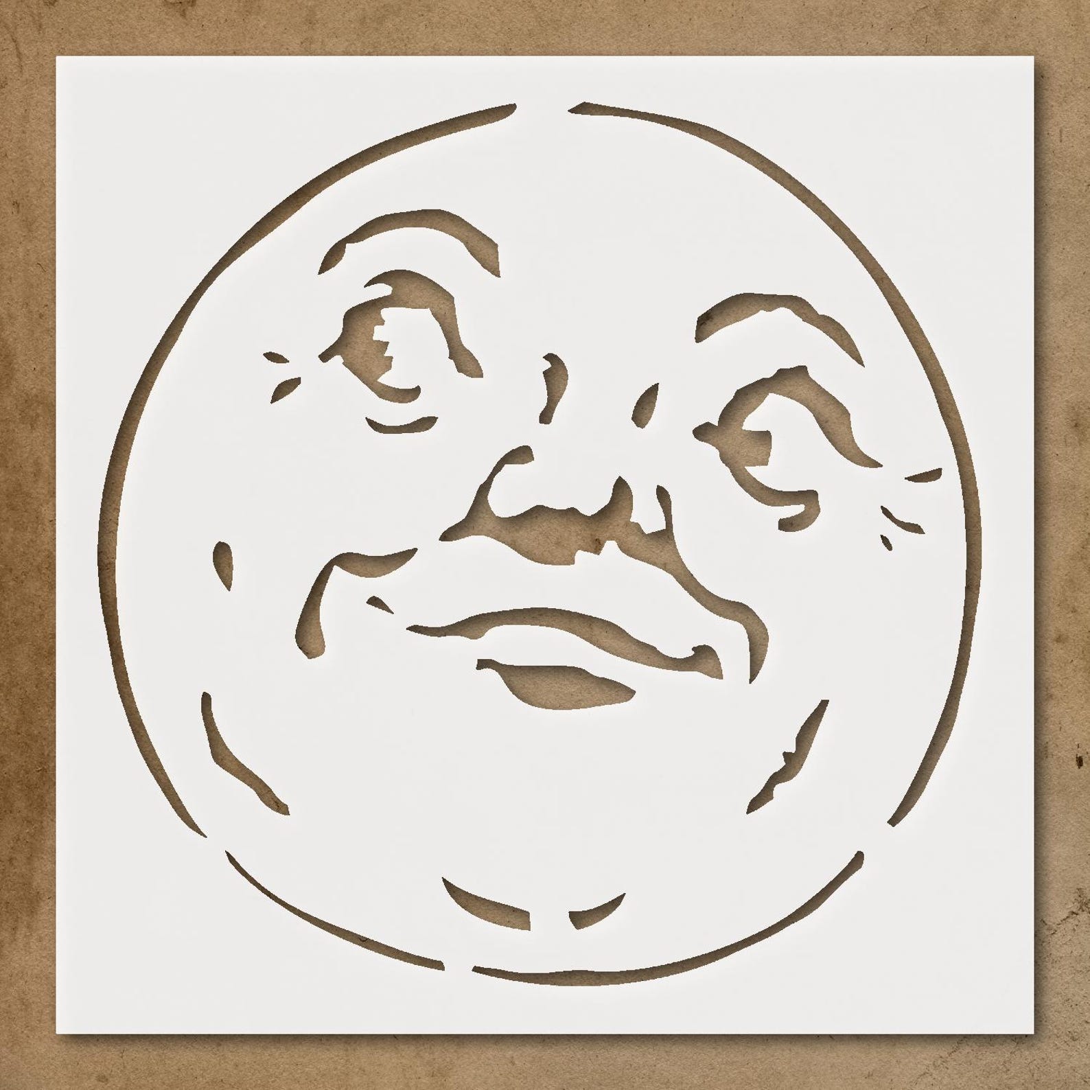Smiling Face Circular Stencil for Fun Crafts and Home Decor - Etsy