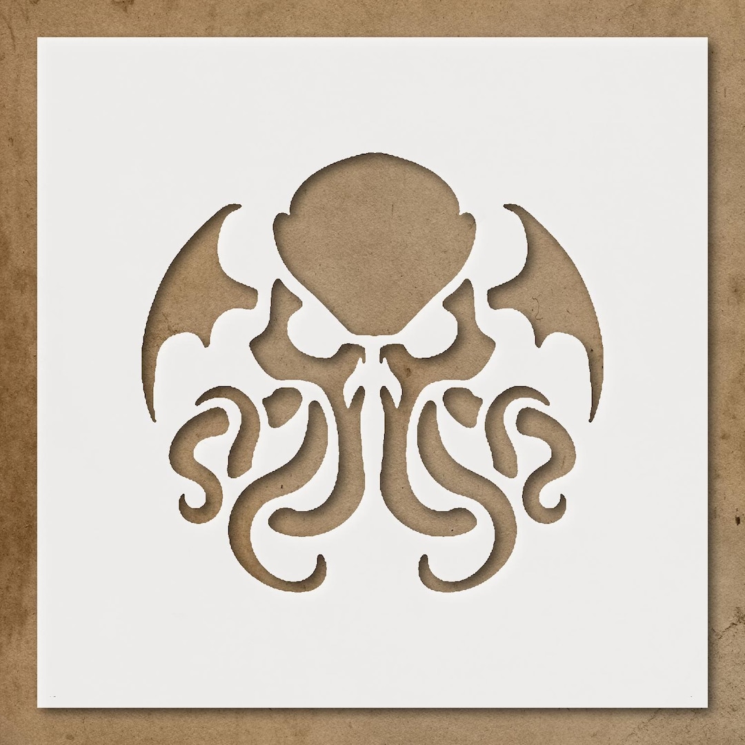 Stylized Tentacle Creature Stencil for Unique Art and Craft Projects - Etsy