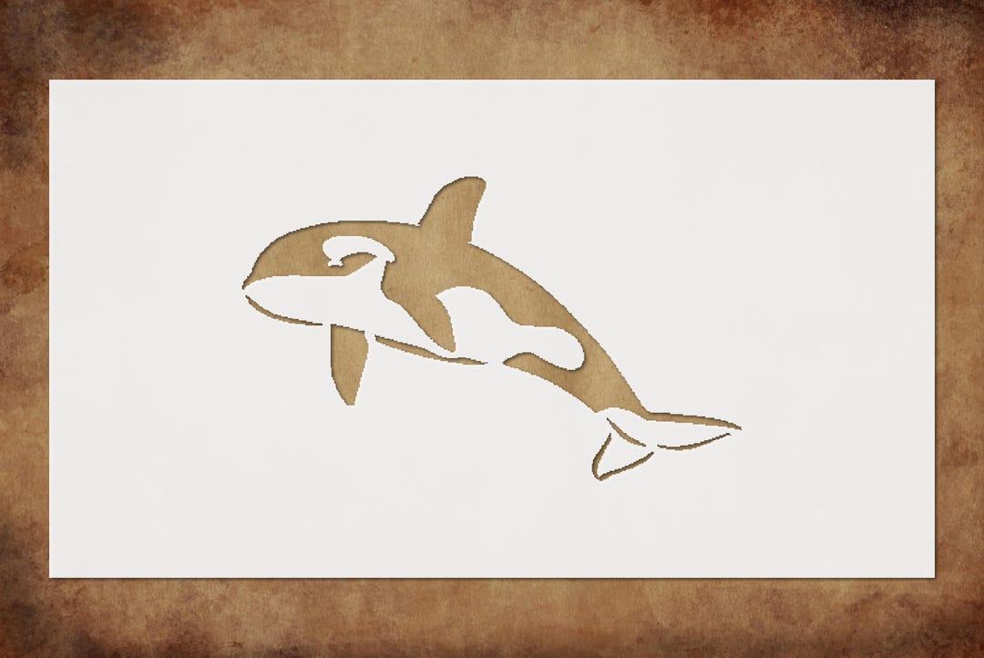 Orca Stencil Template Mini 2x3.25 Inch Durable Plastic for Marine ...