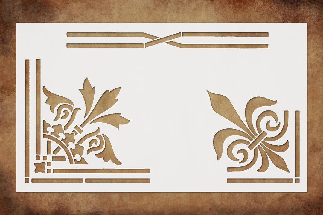 Classical Victorian Corner Stencil - Elegant Design, Intricate Pattern ...