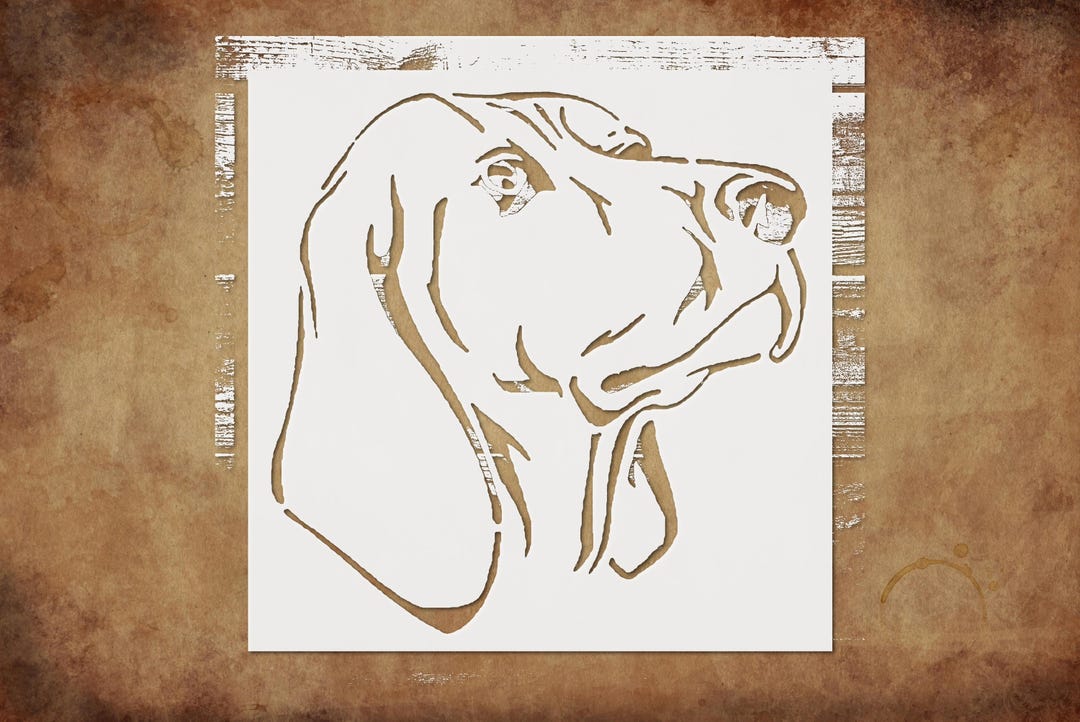 Coonhound Stencil for Painting Reusable 5x5 Template for Pet Crafts ...