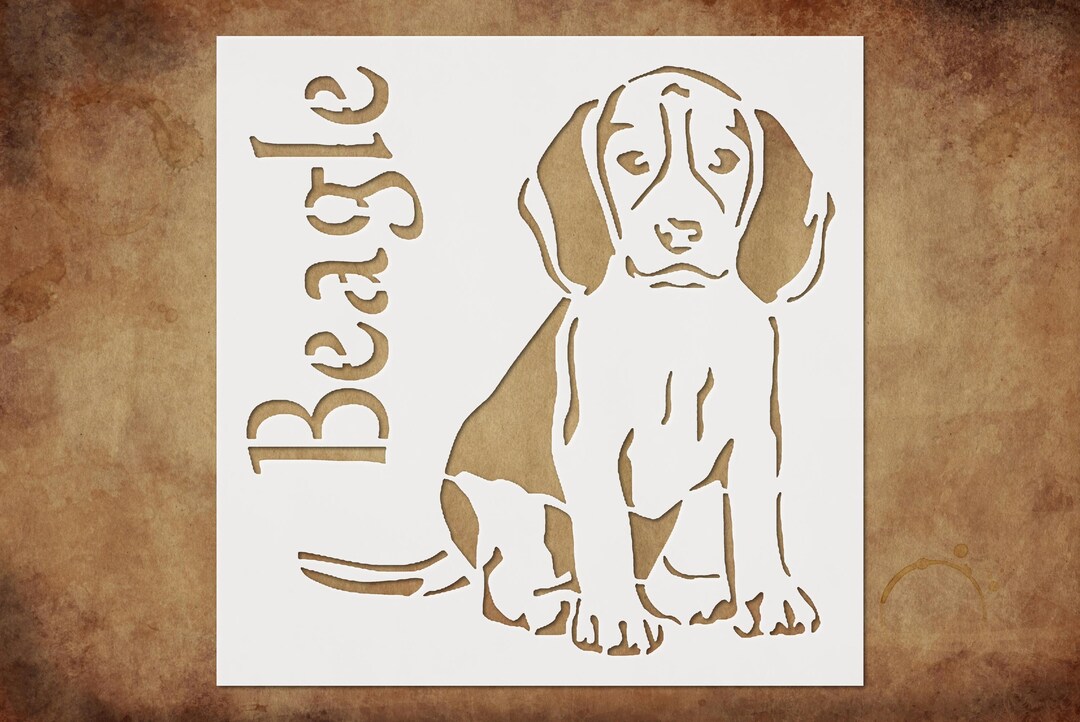 Beagle Dog Puppy Stencil - Reusable Plastic 5x5 Inch - Etsy