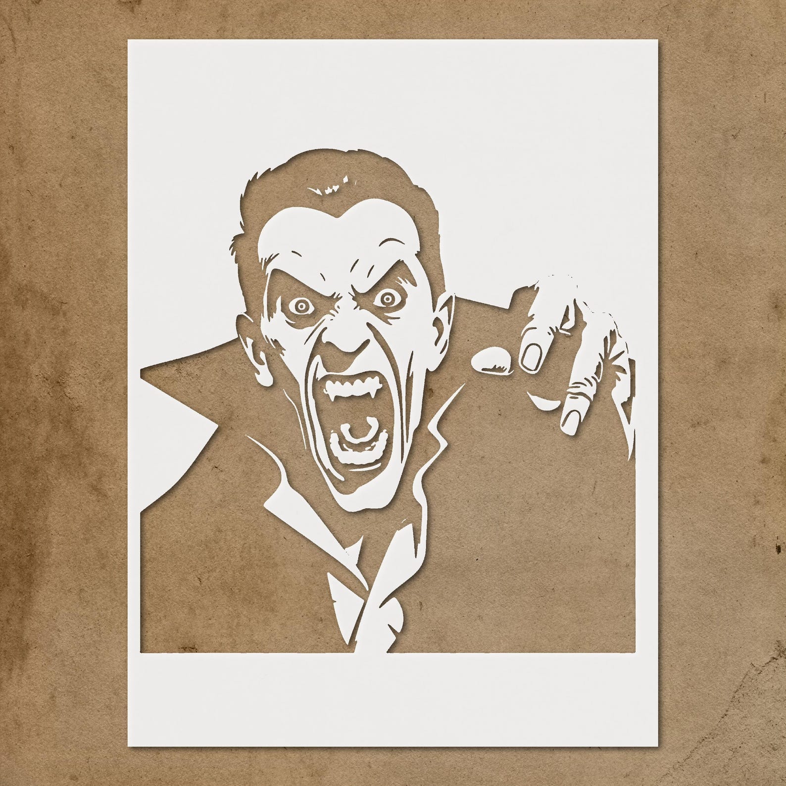 Dracula Vampire Stencil Template Reusable | Wall Art, DIY Crafts, Home ...
