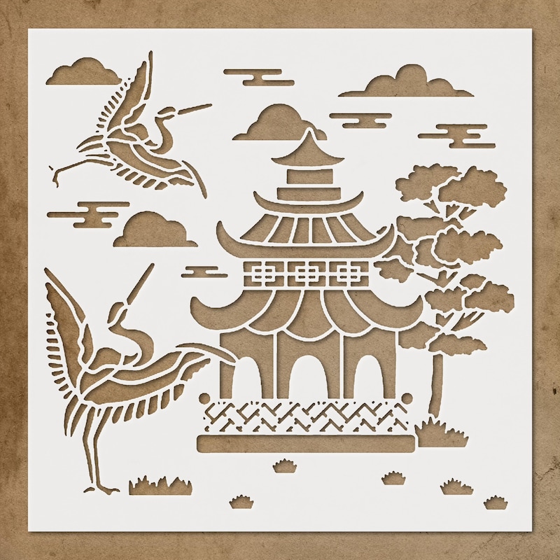 Oriental Small Stencil - Etsy