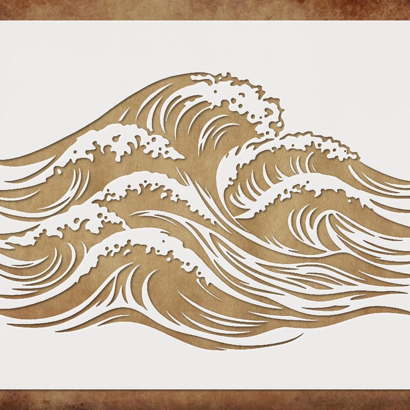 Wave Stencil - Etsy