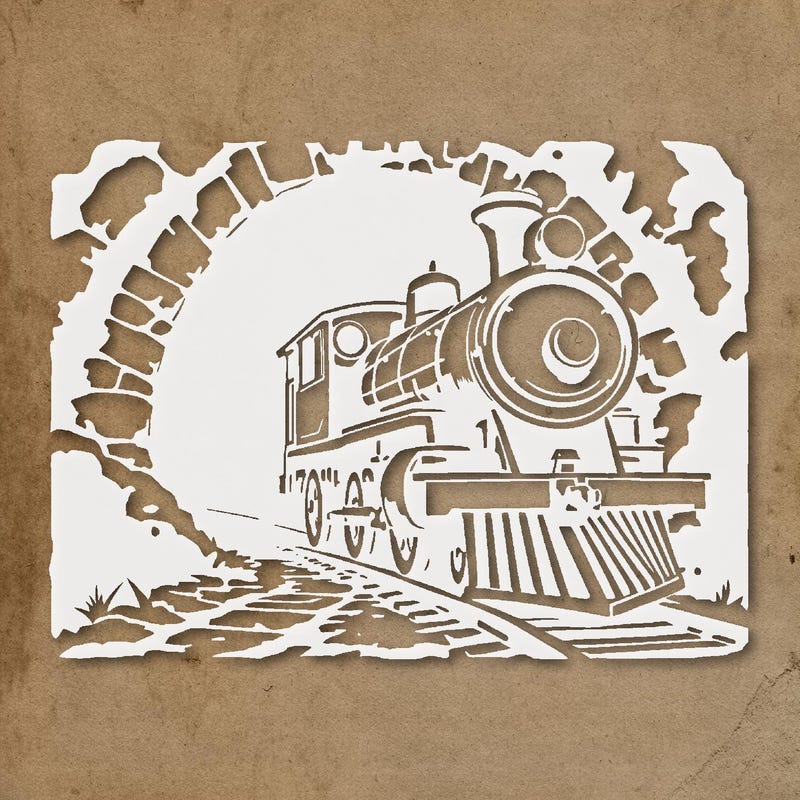 Train Stencil - Etsy