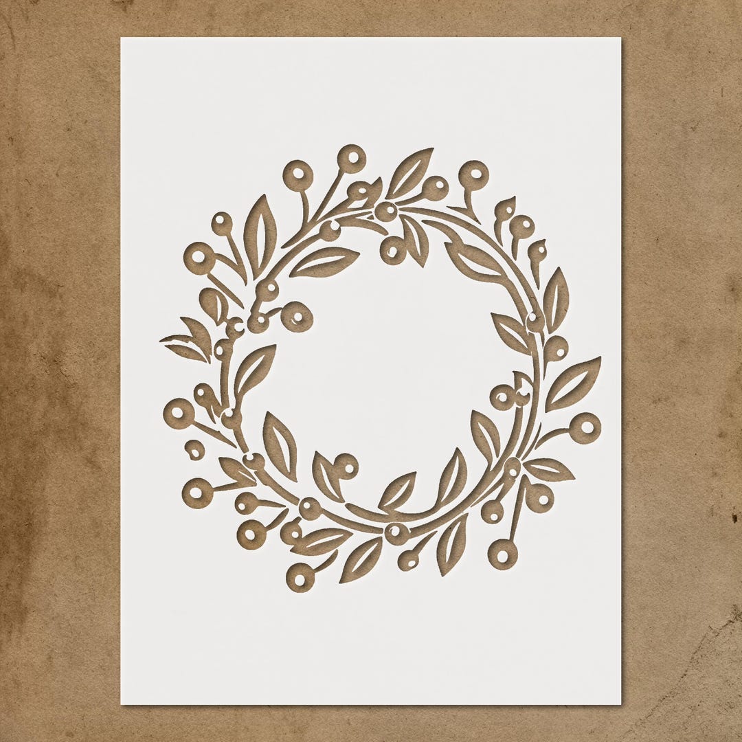 Mistletoe Stencil - Decor, Pattern, Design - Stencil Template Reusable ...