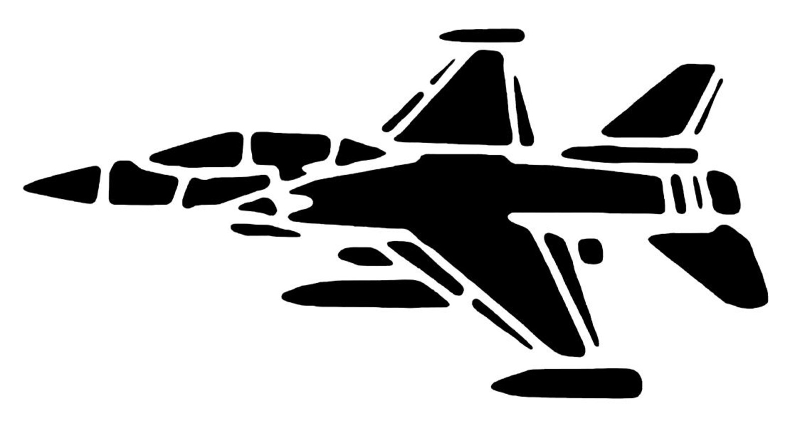 Stylized Fighter Jet Stencil Art for DIY Projects - Etsy