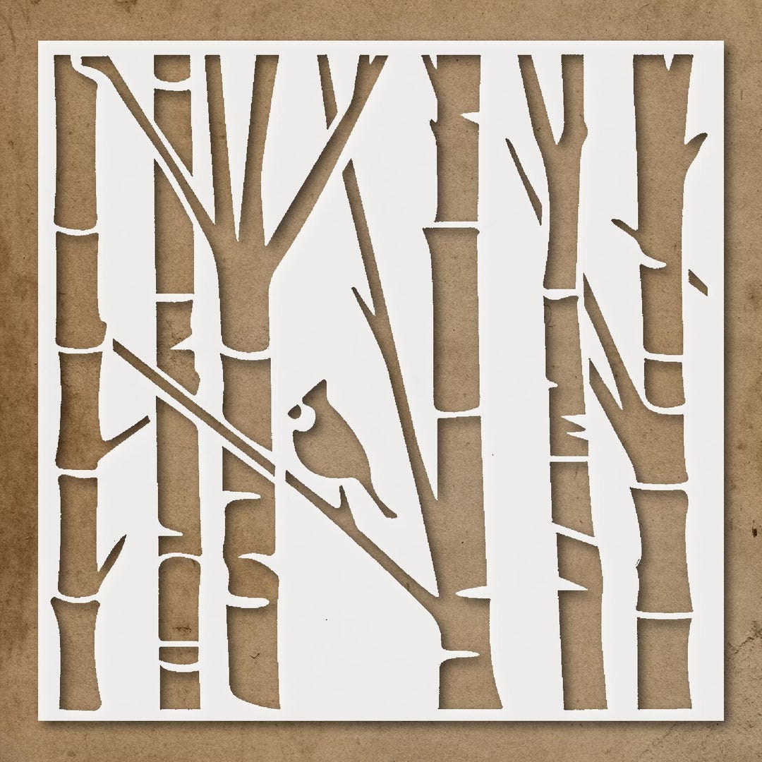 Birds in Trees Stencil for Art Home Decor - Etsy