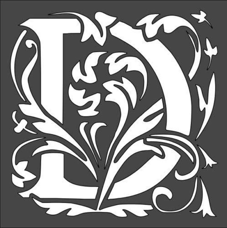Custom Letter Initial D Stencil - 5x5 Reusable Plastic Craft Template ...