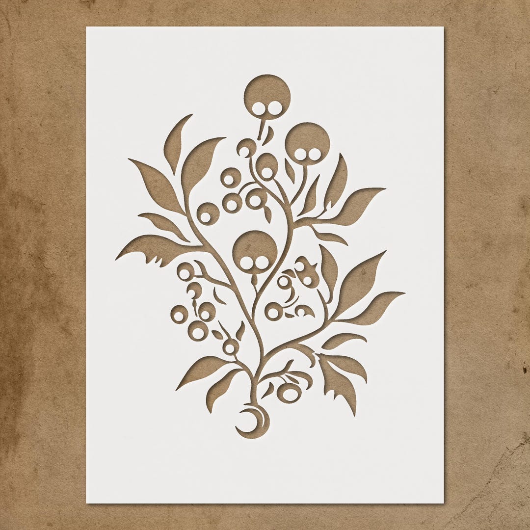 Mistletoe Stencil Template Reusable - Holiday Decor, DIY Crafts, Wall ...
