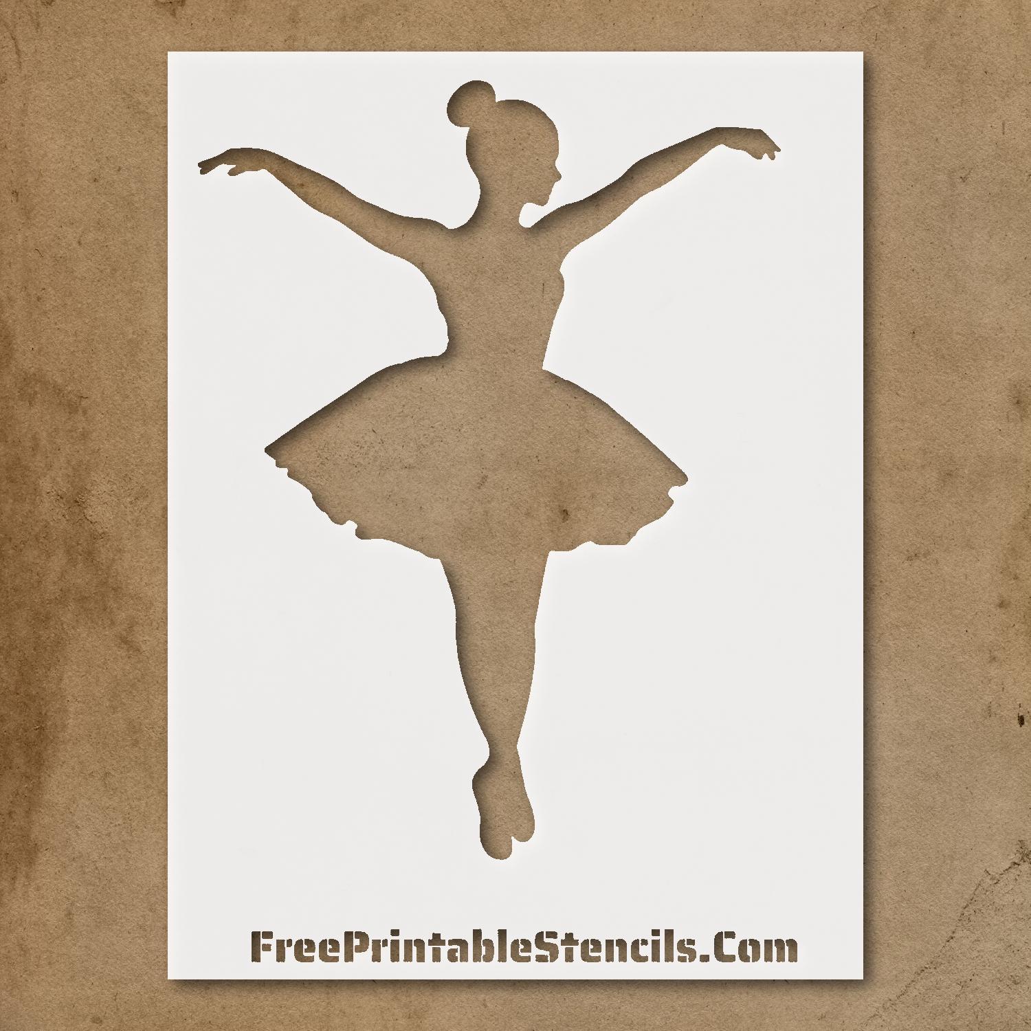 Ballet Dancer Silhouette Stencil for Home Decor and Craft Projects - Etsy