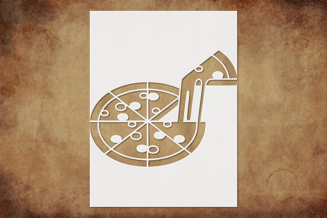 Pizza Slice Stencil Template Reusable - Fun Kitchen Decor, DIY Crafts ...