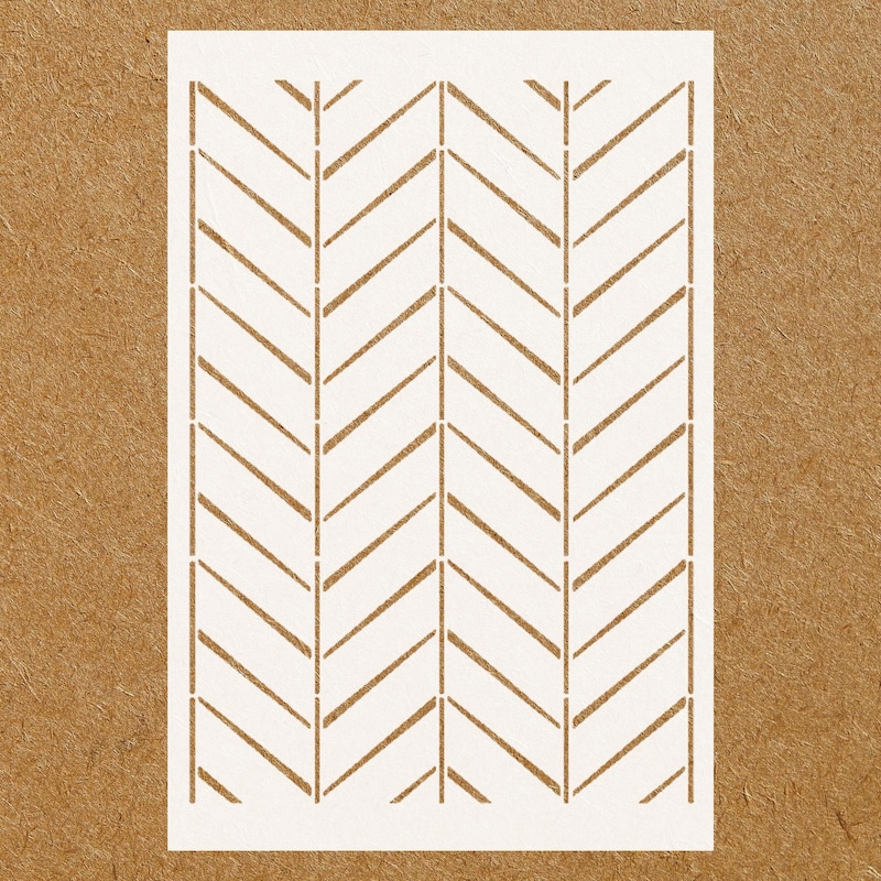 Herringbone Wall Stencil - Etsy