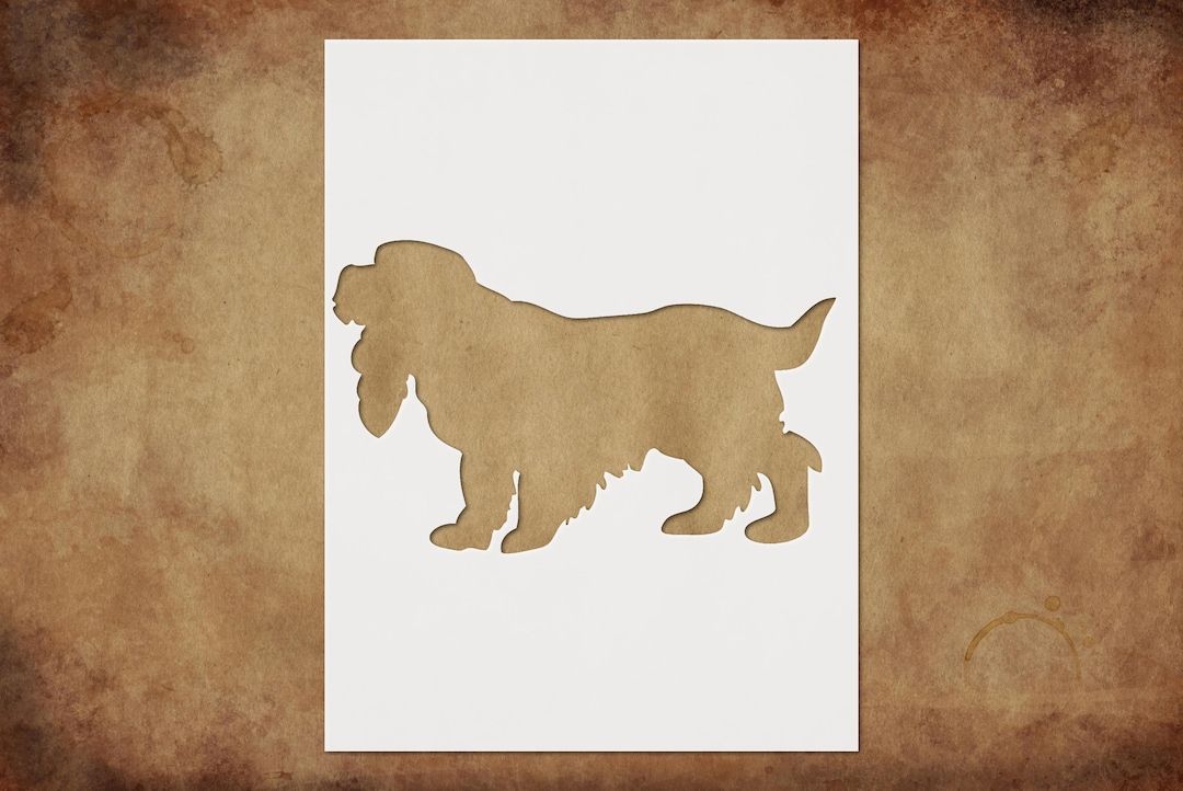 Spaniel Stencil Template Reusable - Dog Art Design, Cute Decor, DIY ...