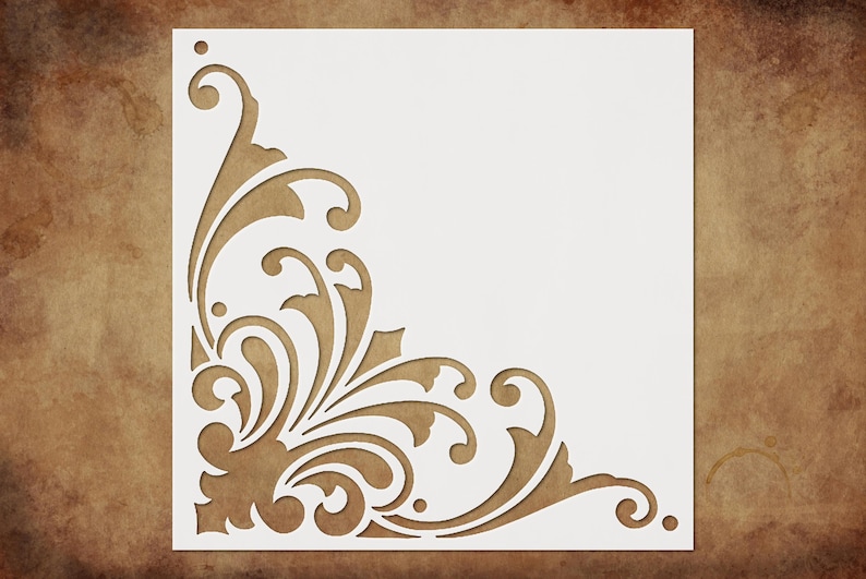 Victorian Corner Stencil for DIY Crafts Home Decor - Elegant Reusable ...